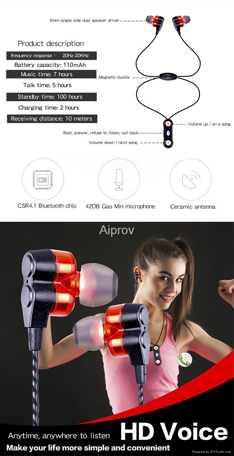 Colorful Fancy Earpiece Double Moving Coil Magnetic switch earphone ...