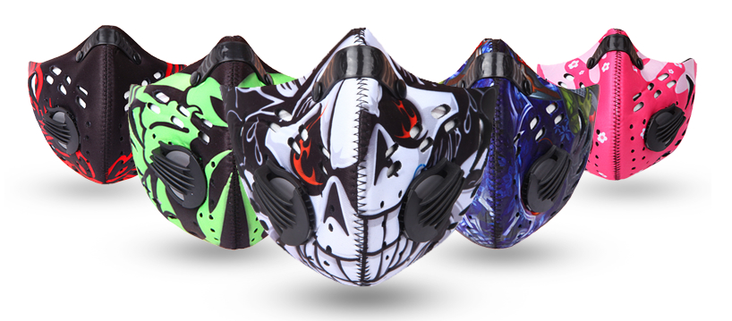 N95 Carbon Filter Neoprene Anti Pollution Haze Cycling Ski Sport Half ...