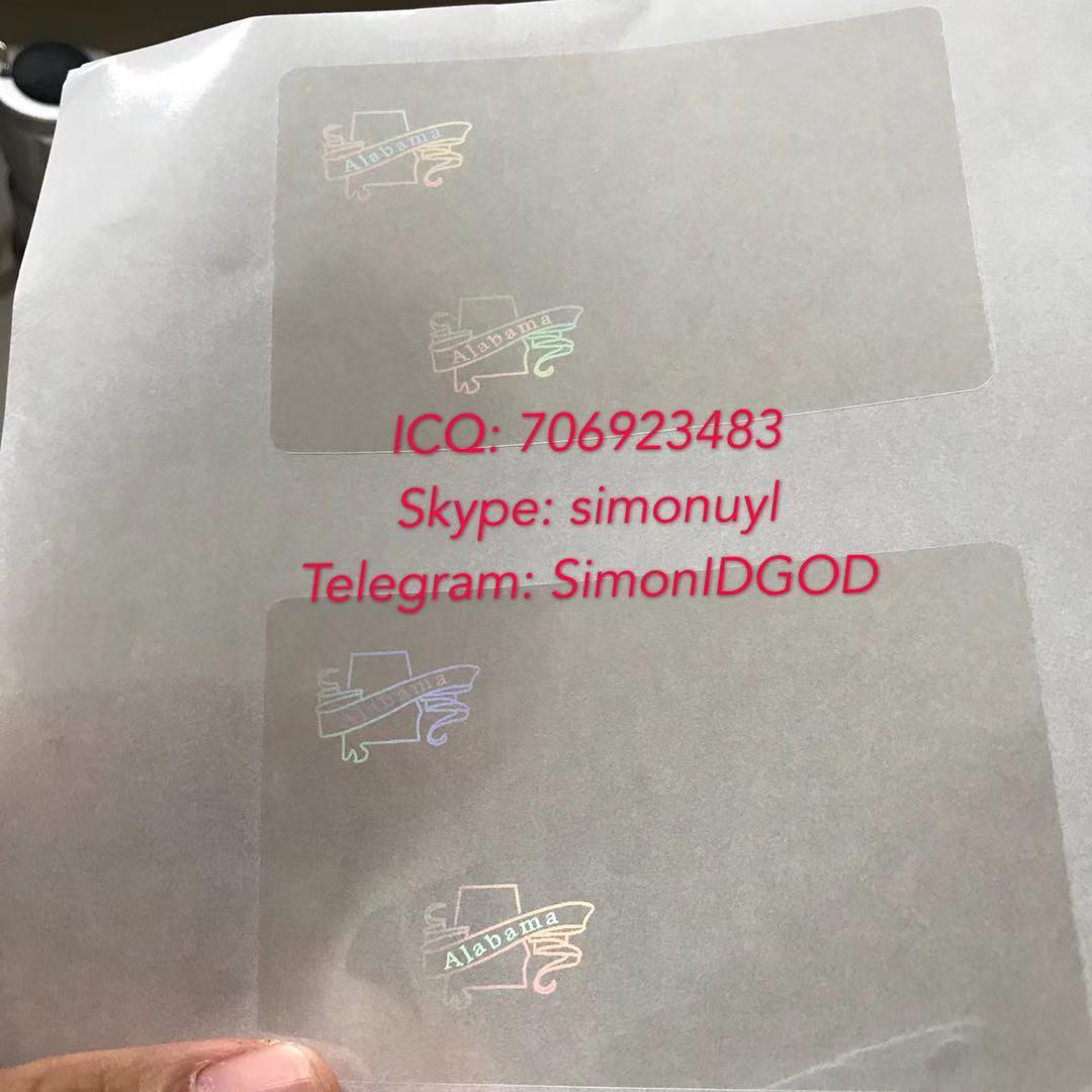 Alabama AL ID hologram overlay Alabama ID templates - simonIDGOD (China ...