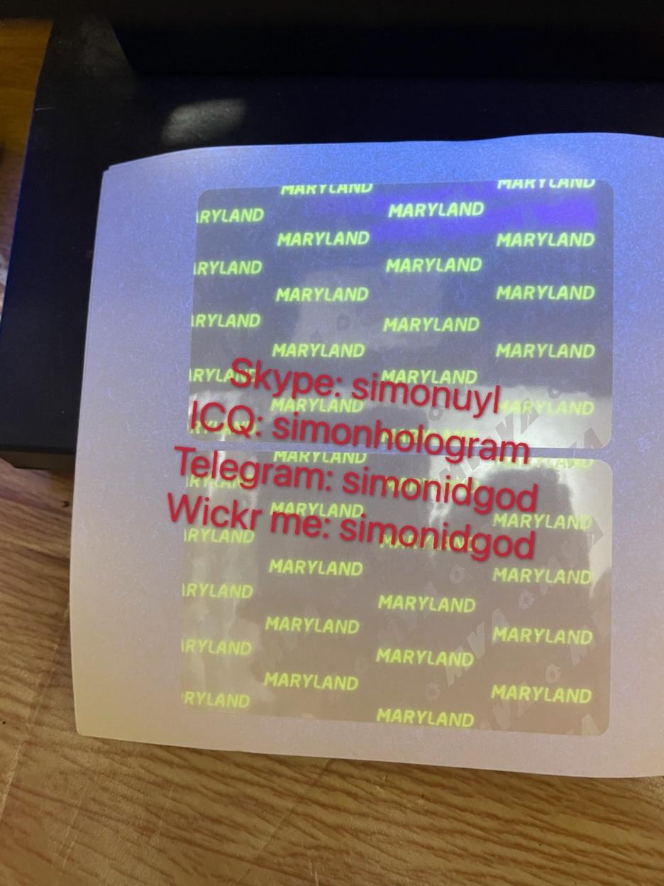 Maryland PA NJ IL UV state ID hologram overlay - 0020 - simonIDGOD ...