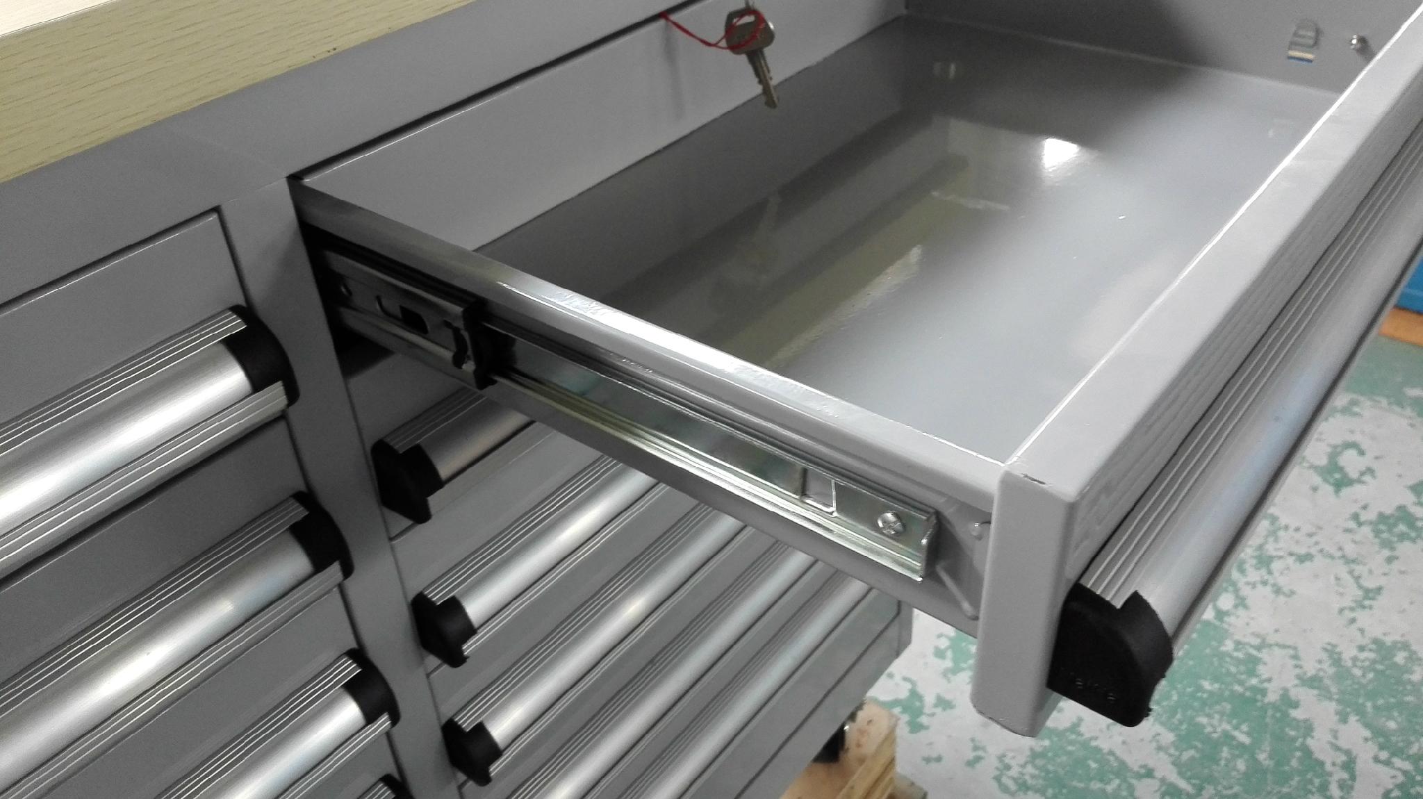 TJG 96 inch Tool Chest Stainless Steel Roller Chest Cabinet With 24 ...