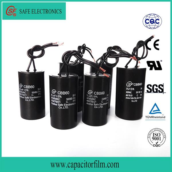 CBB60 large overload capacity AC single-phase capacitor with good ...