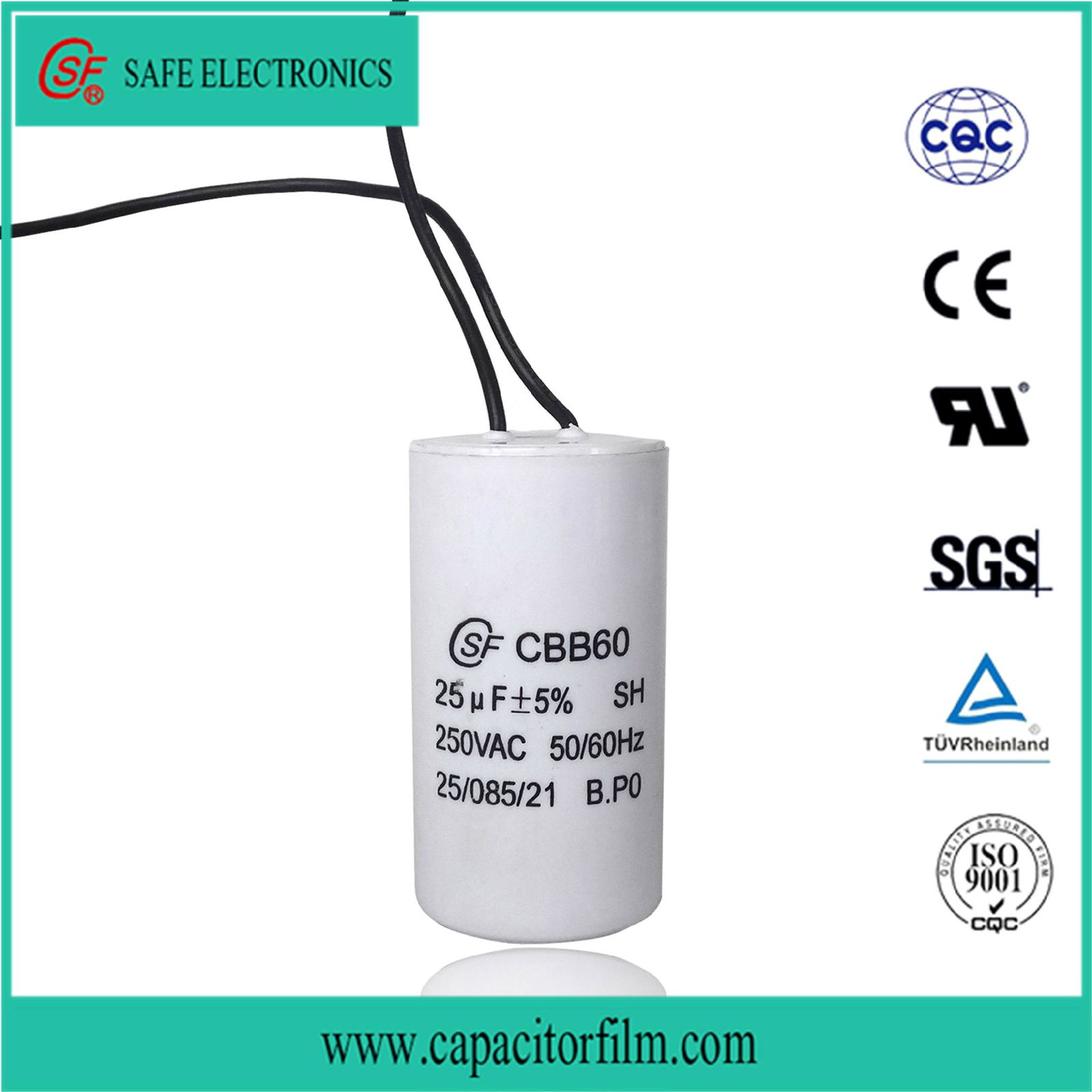 CBB60 large overload capacity AC single-phase capacitor with good ...
