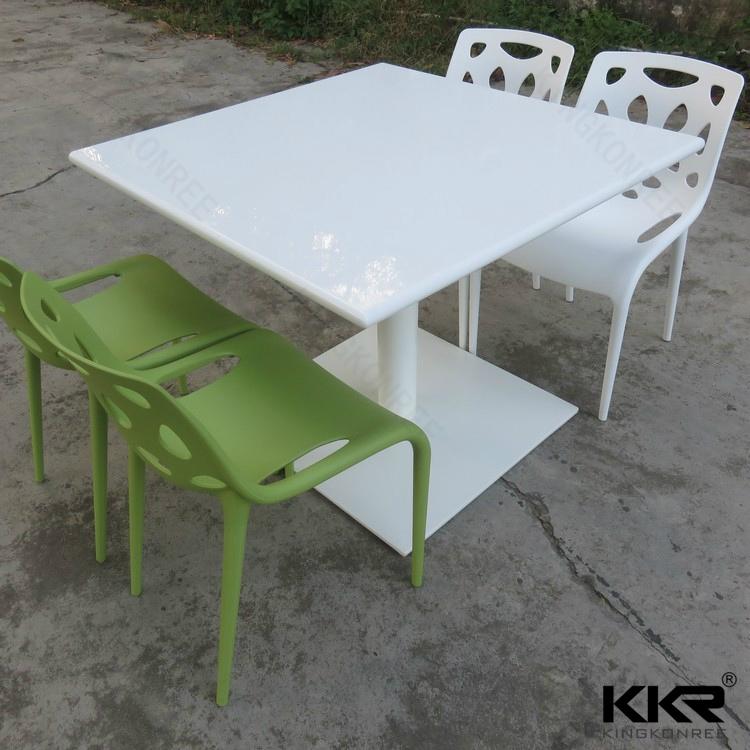 Pure white solid surface dining table - KKR-table - Kingkonree (China ...