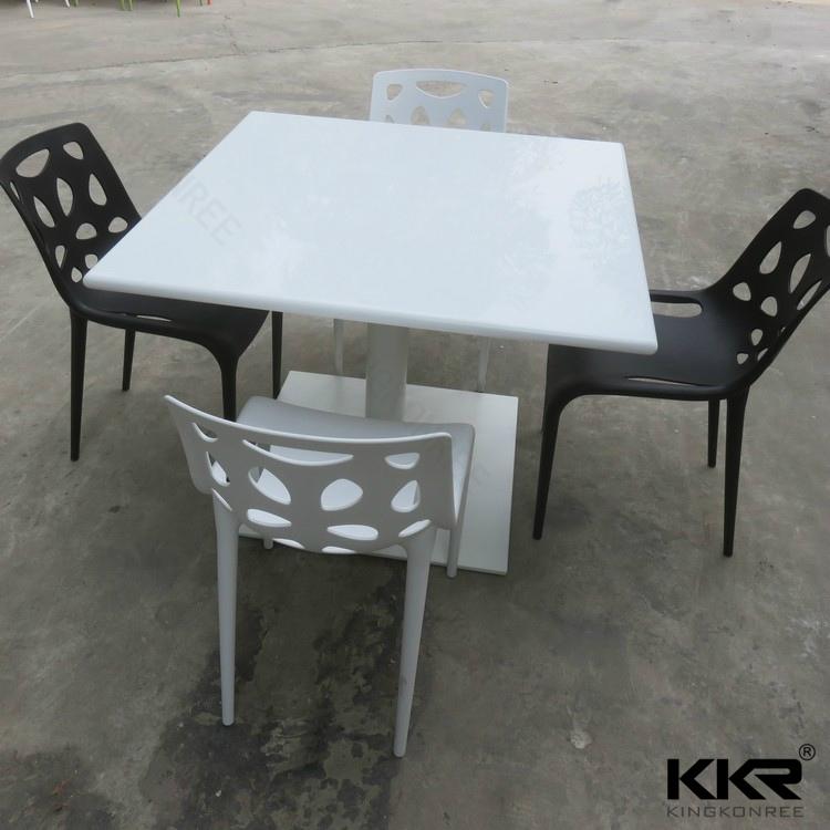 Pure white solid surface dining table - KKR-table - Kingkonree (China ...