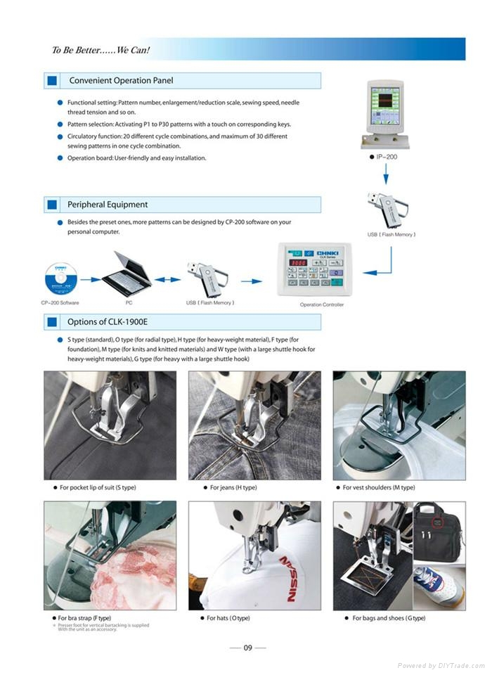 1900 Computer Controled High Speed Bar Tacking Machine - 1900E - CHNKI ...