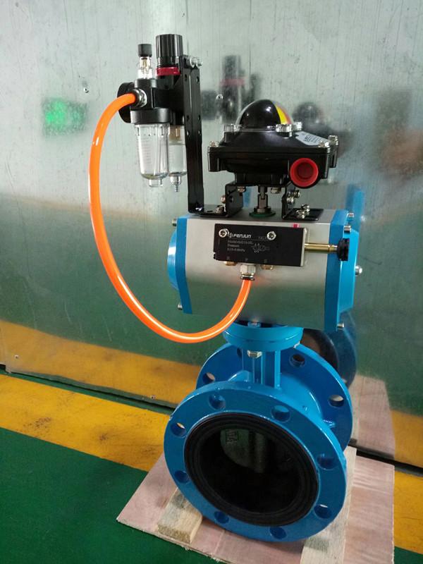 D641X雙法蘭軟密封氣動蝶閥 - D641X-10/16C/Q/ - 上海水興 (中國 上海市 生產商) - 閥門 - 機械五金 產品 「自助貿易」