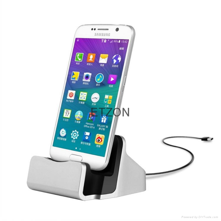Aluminum Micro USB Phone Charging Holder Station Desktop Sync Dock ...
