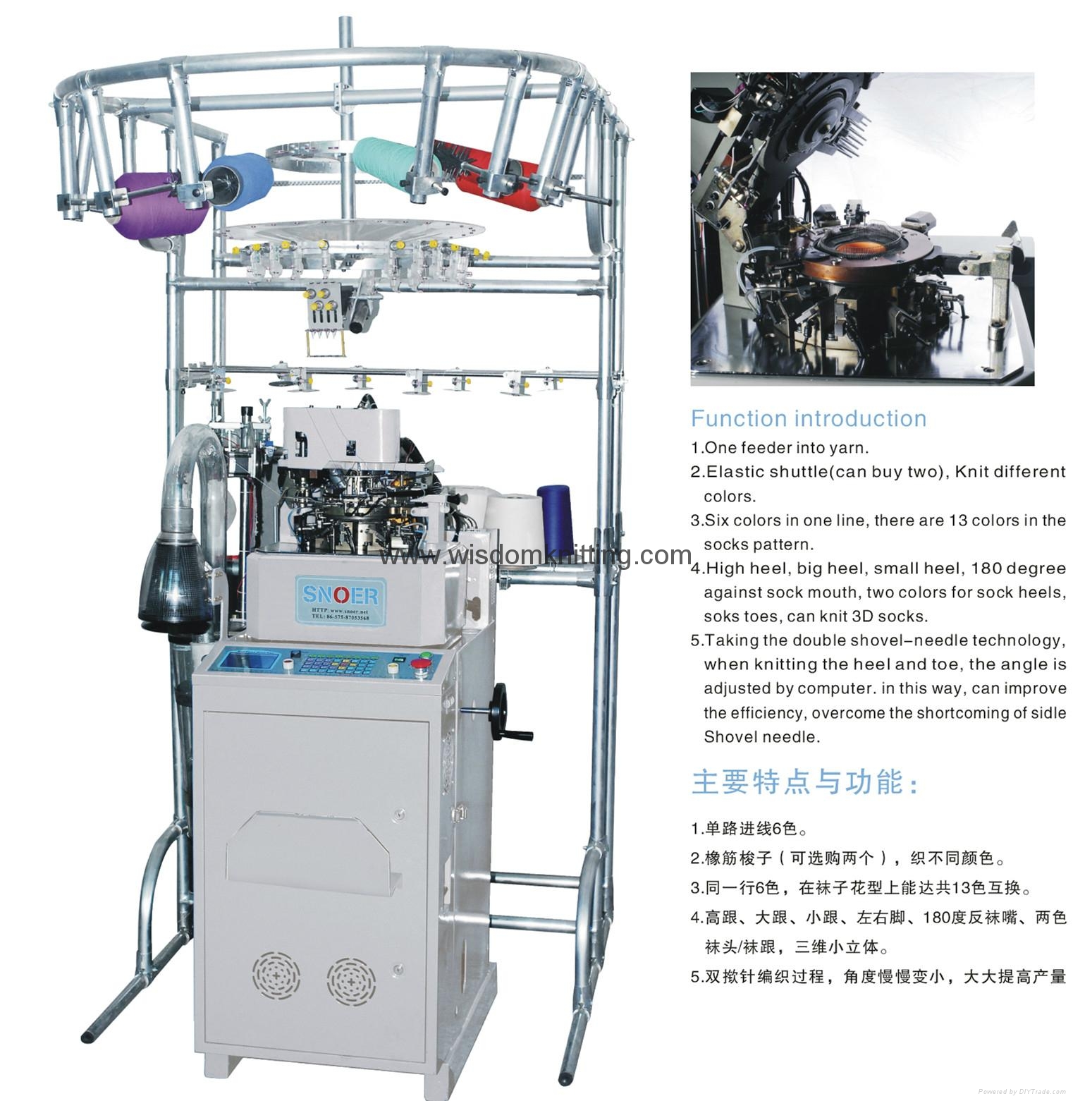 select terry socks knitting machine - WSD-6FPT-S - wisdom knitting ...