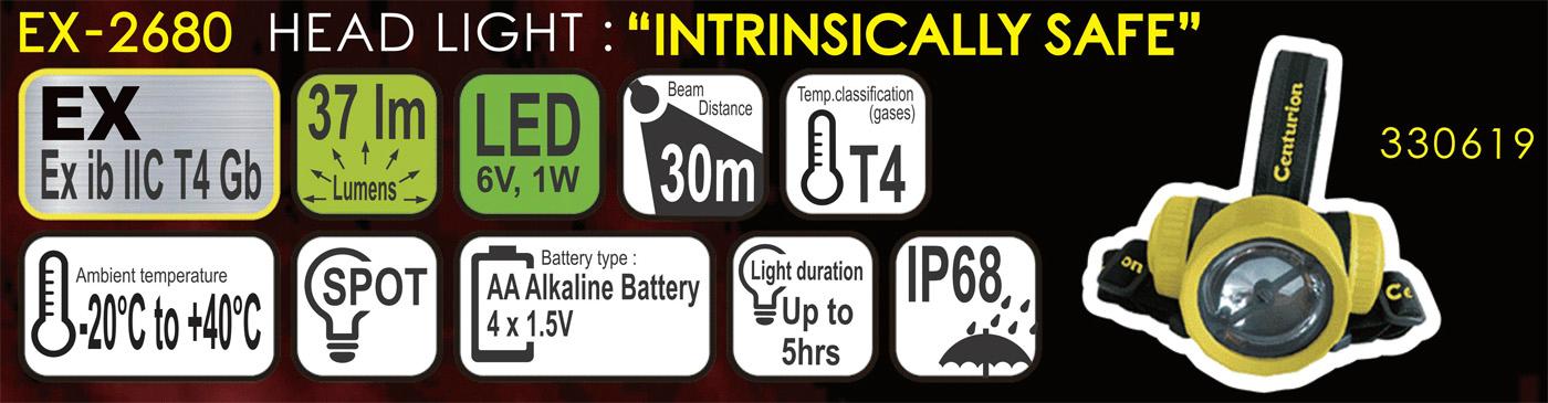 Safety Head Light - EX-2680 - Centurion (Hong Kong Manufacturer ...