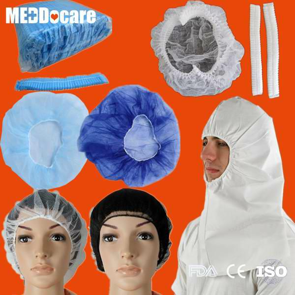 PP Surgeon Non Woven Mop Mob Clip Cap Surgical Medical Round Shape ...