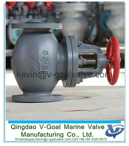 Marine Cast Iron Screw Down Steam Check Globe Valve JIS F7353 5K - V ...