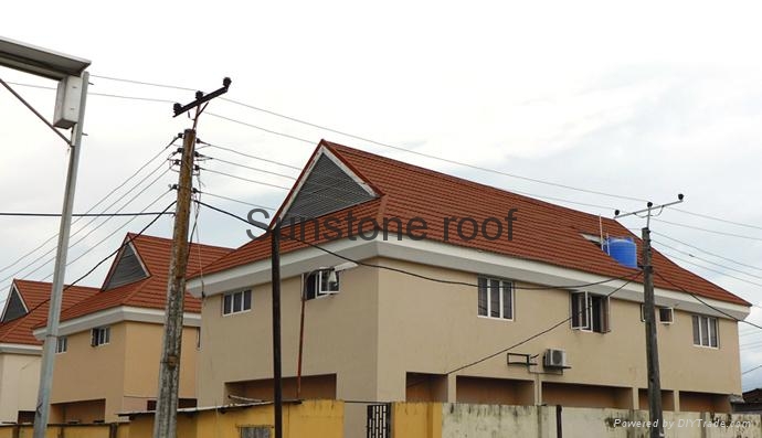 0.4mm stone coated metal roofing tile Colorful Stone coated sunstone ...