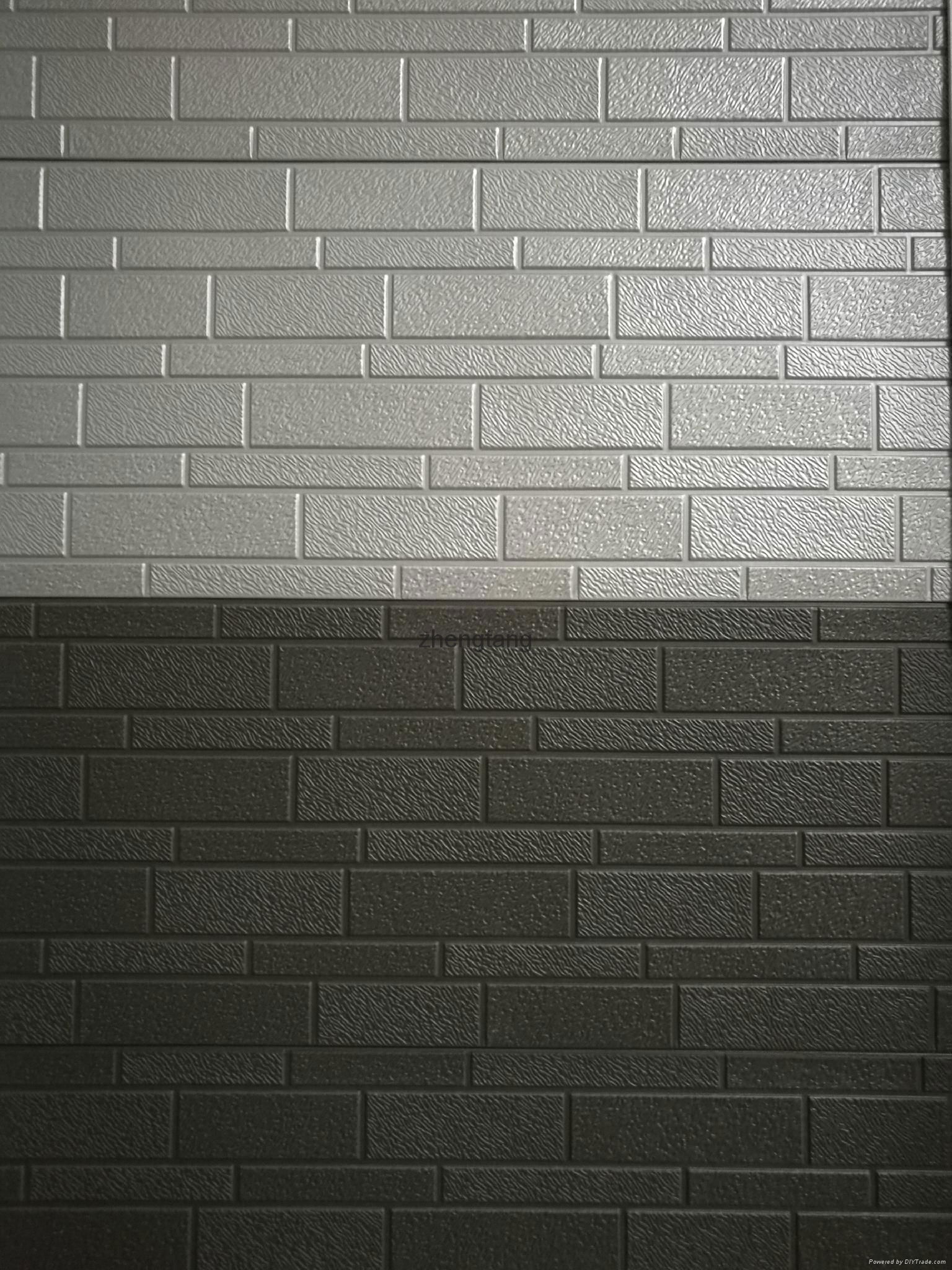 16mm PU Foam Insulation Embossed Metal Decorative Sandwich Wall Panels ...