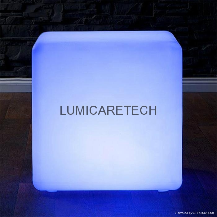 Light up Cube Seat Chair Stool Illuminated LED Cube - KD-CS201 - KUDE ...
