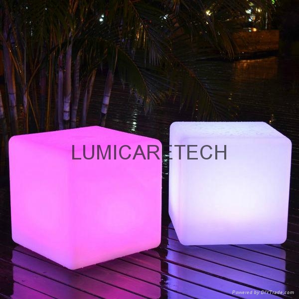 Light up Cube Seat Chair Stool Illuminated LED Cube - KD-CS201 - KUDE ...