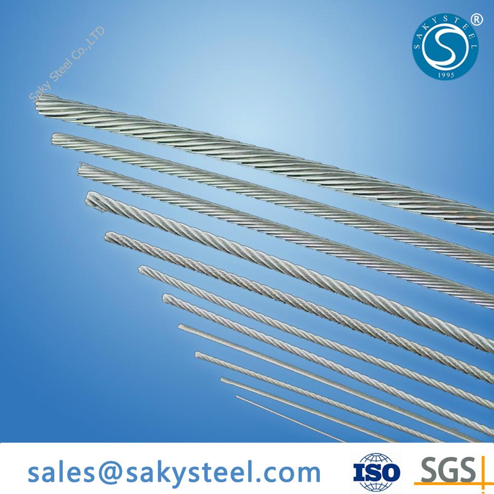 201 304 316 stainless steel wire rope 6 19 7 19 - 201 304 316 430 - SaKy Steel (China ...