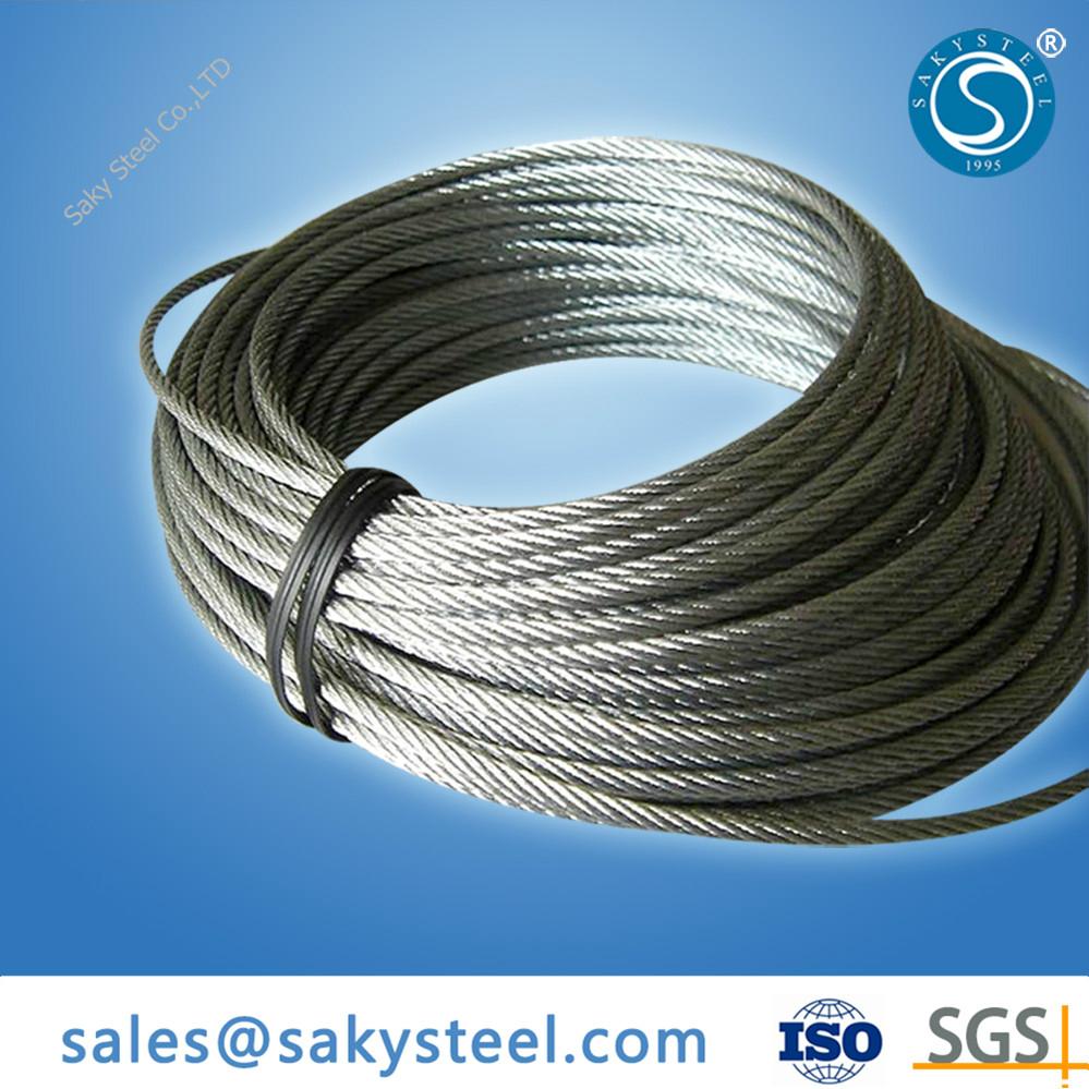 201 304 316 stainless steel wire rope 6 19 7 19 - 201 304 316 430 - SaKy Steel (China ...