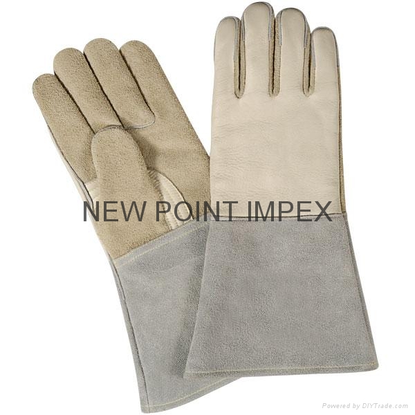 Tig Welding Safety Gloves Made of fine quality split leather ...
