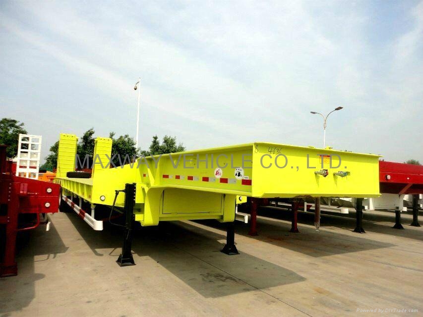 China Top Brand Heavy Machine Carrier Lowbed Semi Truck Trailer ...