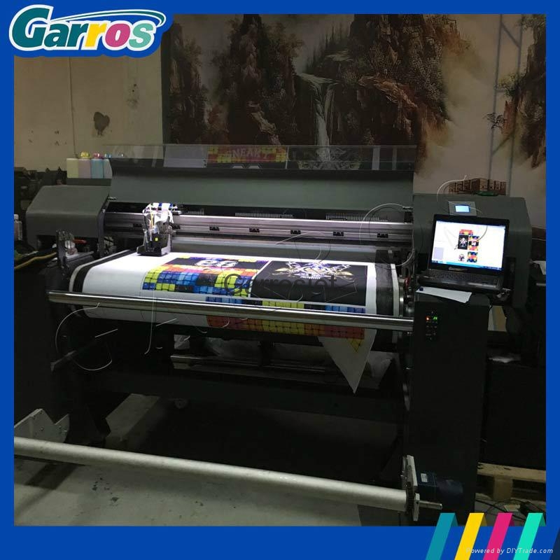 1.6m wide format textile fabric printer belt type flatbed printing ...