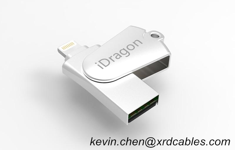 OTG USB memory Card Reader TF card for IPhone 7 6 plus - XRD2IN1CR ...