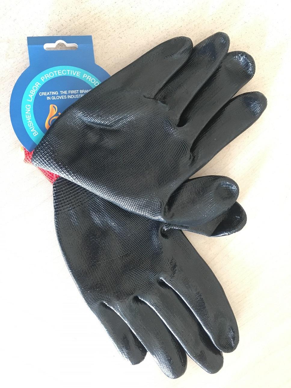 13 gauge polyester liner with nitrile palm coating glove - Baisheng ... 13 gauge polyester liner with nitrile palm coating glove - Baisheng ...