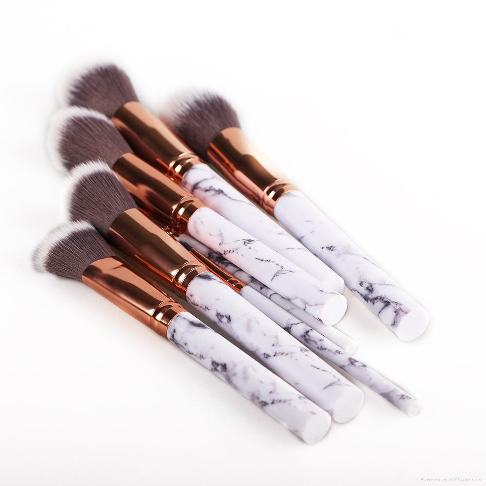 10 Pcs Pro Premium Quality Marble Patterned Handle Marble Makeup Brush ...
