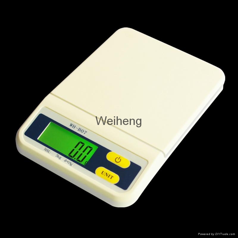 3kg 0.5g electronic household scale with backlit - WH-B07L - WeiHeng ...