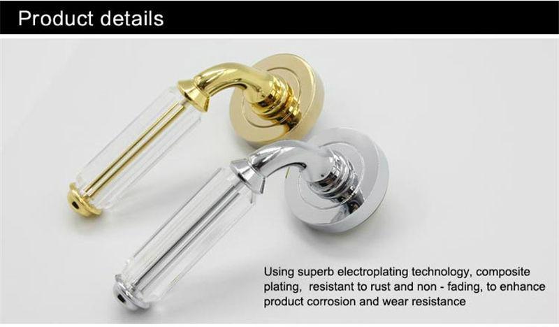 Modern lever door handles gold finish - CT502-75-XDJ - YIJIA (China ...
