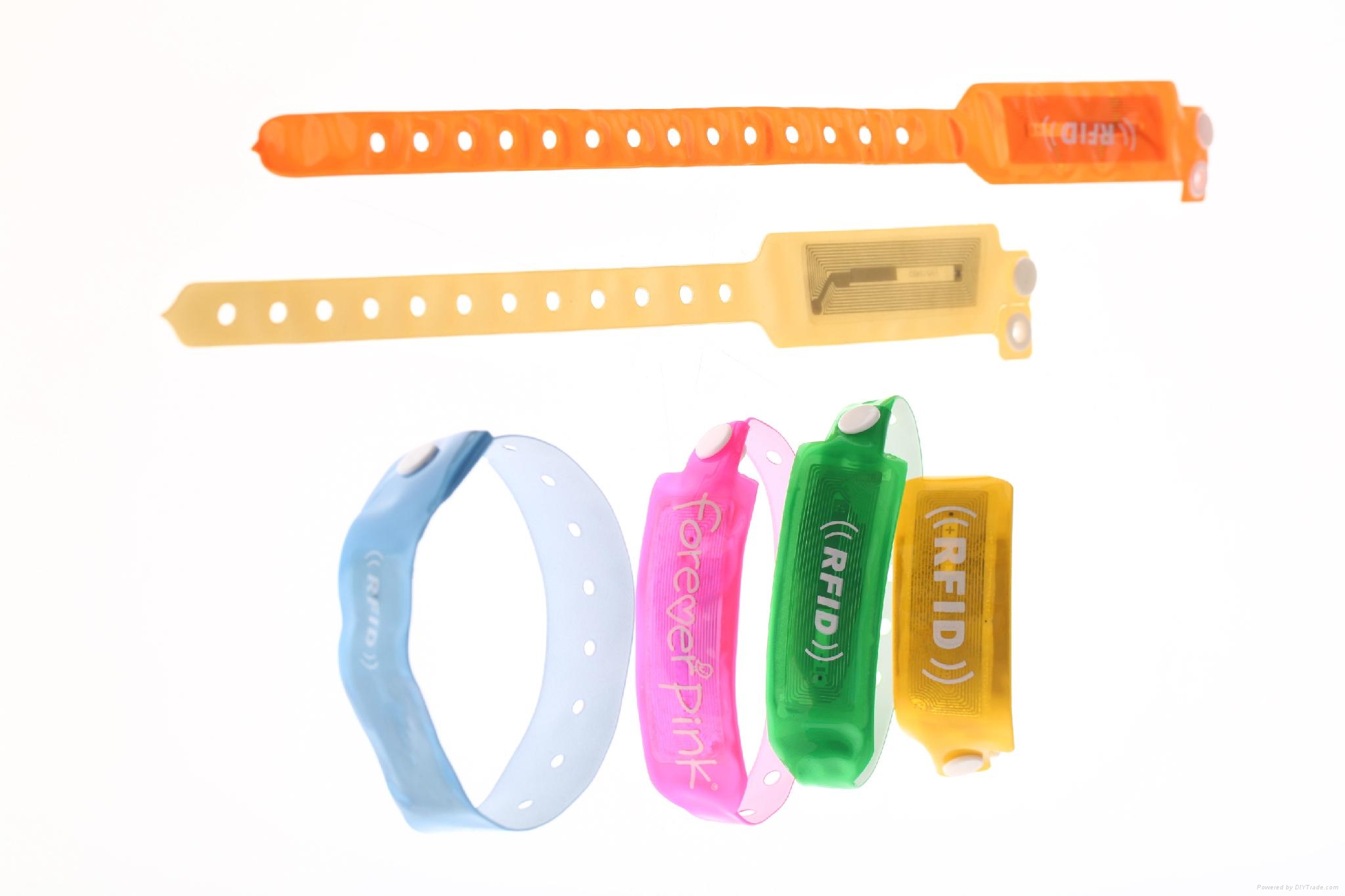 Access control disposable bracelet 13.56mhz RFID paper pvc wristband ...