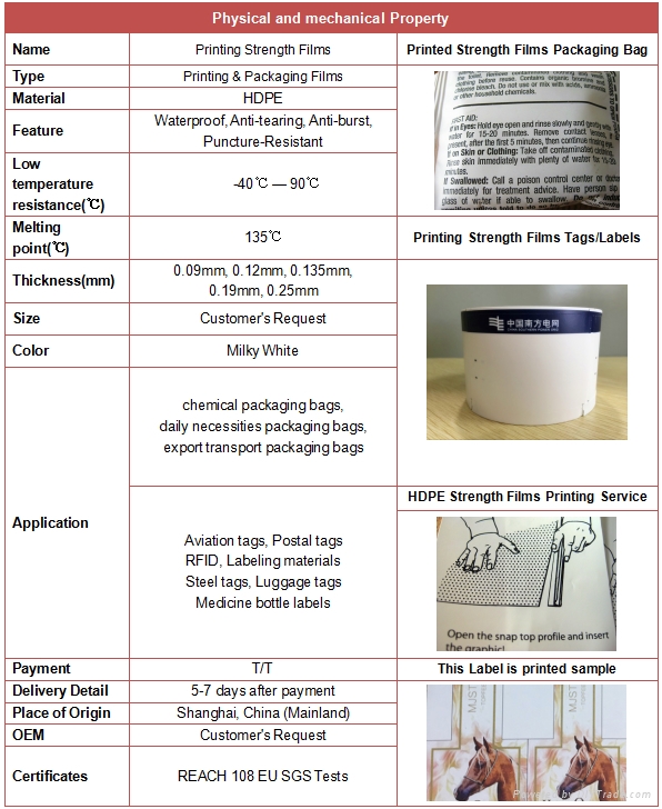 Printing Films for printed label - P-1 (China Trading Company) - Label ...