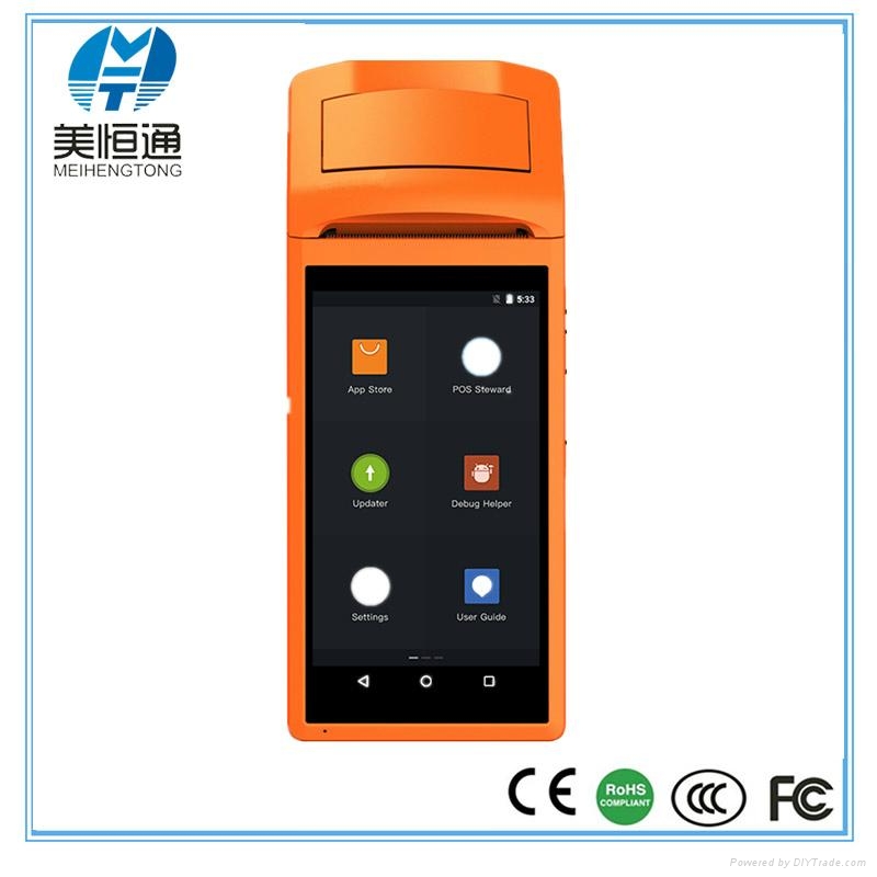 new design 58mm android bluetooth pos terminal thermal printer wifi ...