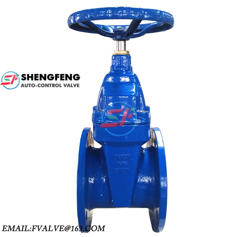 DIN F4 GGG50 DN150 QT450 gate valve - shengfeng (China Manufacturer ...