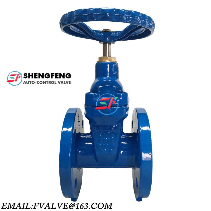 DIN F4 GGG50 DN100 ductile iron gate valve - shengfeng (China ...