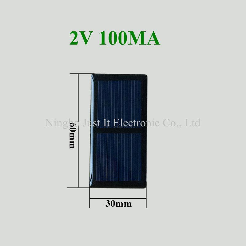 2V 100mA 0.2W 60x30mm Mini Epoxy Solar Panel - JI6030-2V100MA - Just It ...