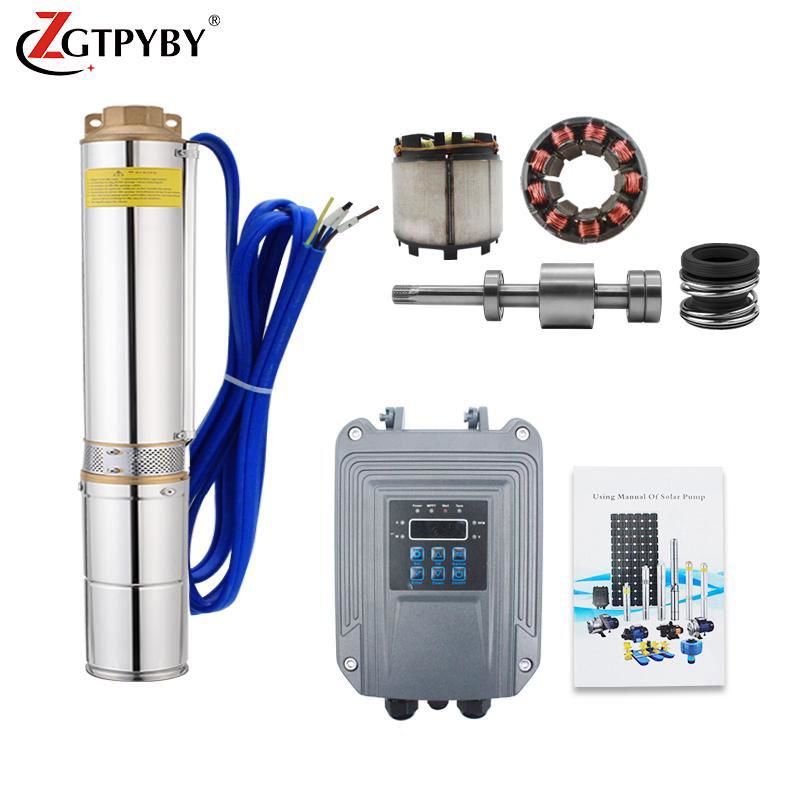 Thai 2'' outlet solar borehole pump for well 1HP dc solar power water ...