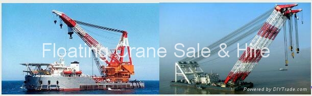 South Africa, Nigeria Floating Crane barge Sale Rent India pakistan