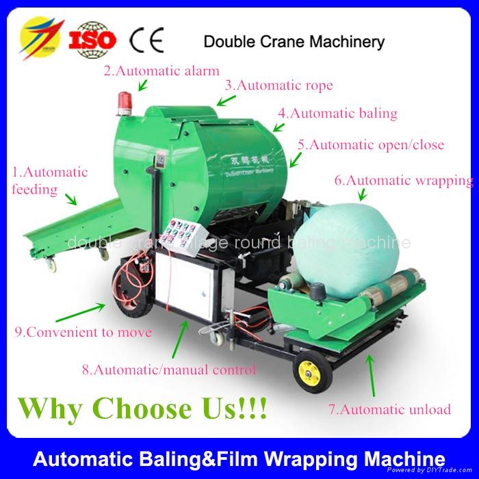 Full automatic silage round baling machine hay packing machine - 9YQG-0 ...