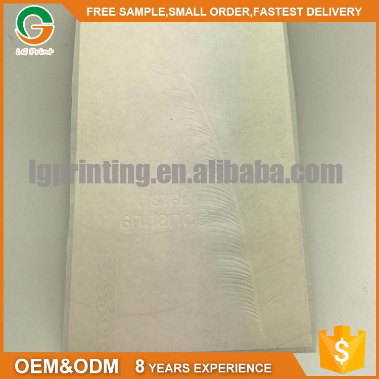 custom self adhesive label paper embossed packing label - LGNK - LG ...