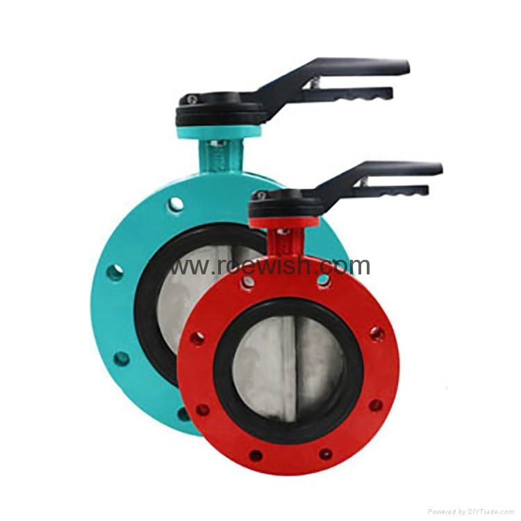 Double Acting Spring Return Pneumatic Flanged Butterfly Valve - D641F-16C - ROEWISH (China ...
