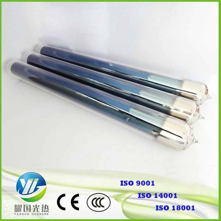 Three target glass evacuated solar collector tubes - Yaoguo solar ...