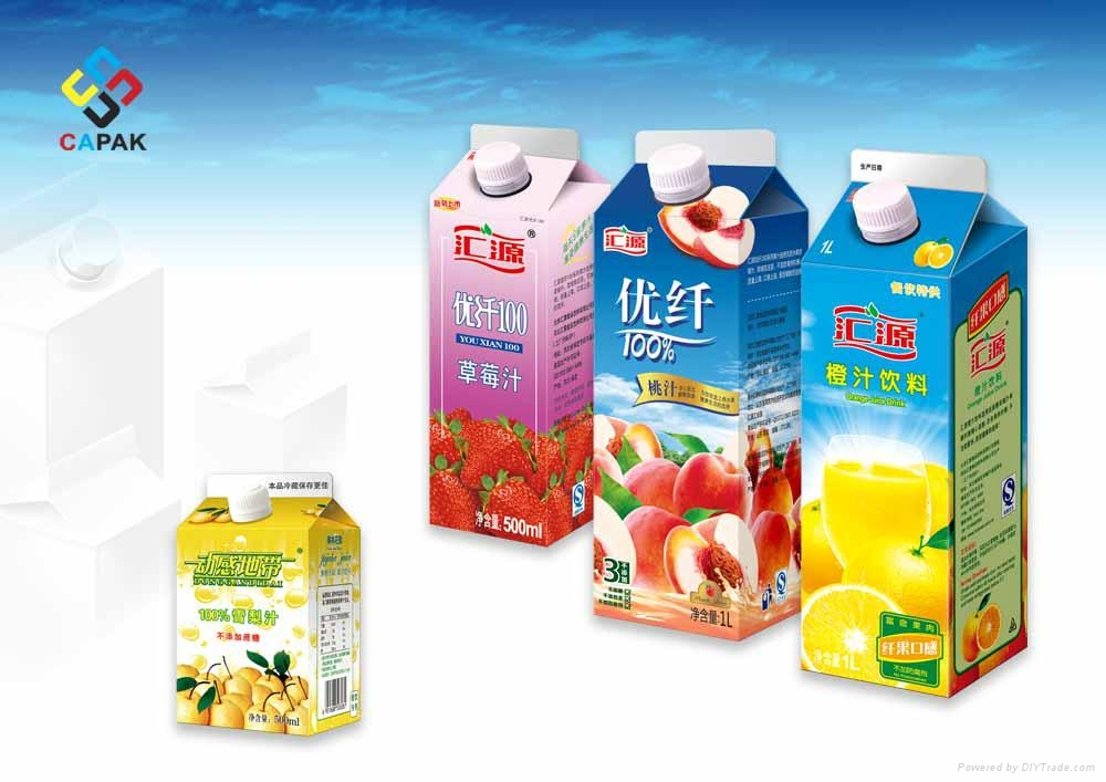 Juice Gable Top Aseptic Package Sleeve - C.A.PAK (China Manufacturer ...