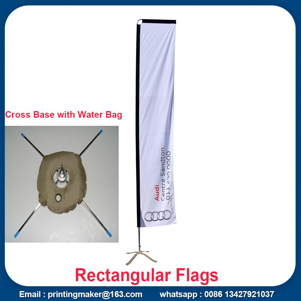 Custom Fabric Rectangular Flags Banners with Flagpole - GM-R-03 (China ...