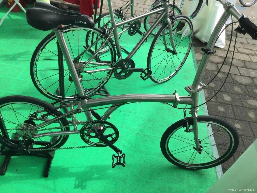 2018 hot sale brompton titanium folded bike frame 1.2kg weight and high ...