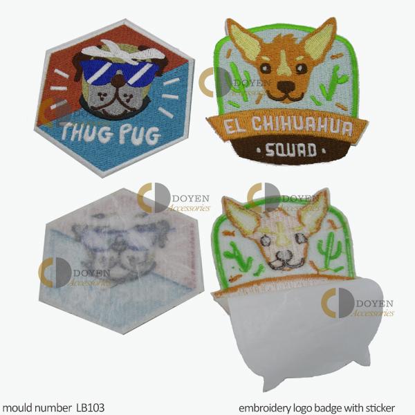 Custom plastic embossed logo design stickers Logo signs and name - L-5 ...