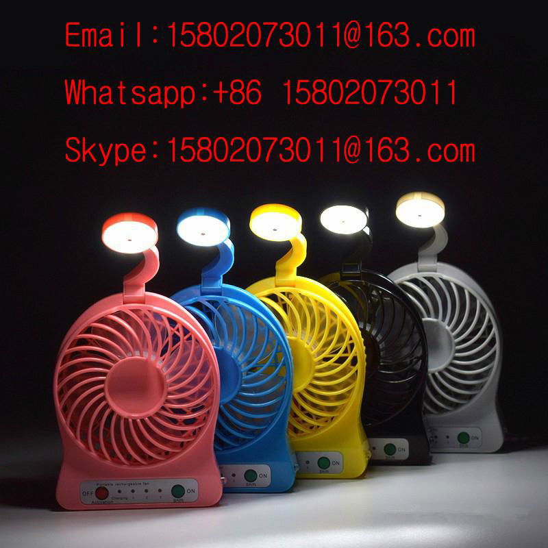 Portable table lamp rechargeable mini fans with LED Lights - FLY-899 ...