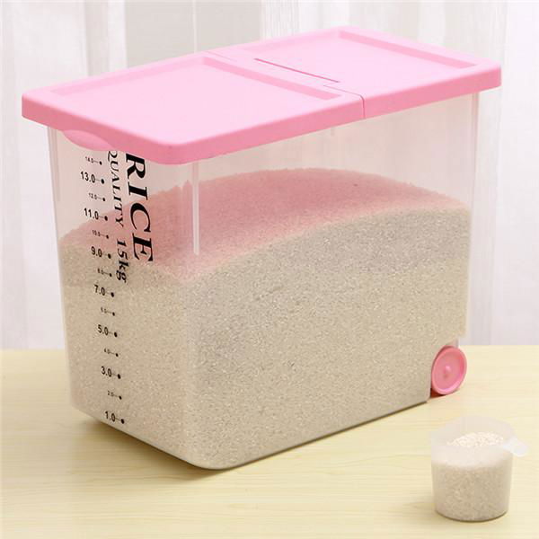 Plastic Rice Container Holds 15kgs Rice With Bamboo Charcoal Bag - LT ...