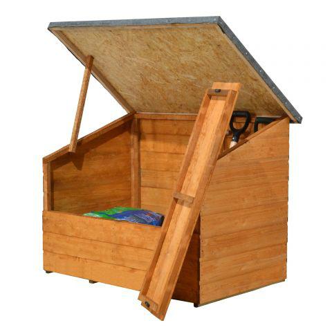 4' x 3' Store-Plus Shiplap Garden Storage Box (1.26x0.86m) - smt854 ...