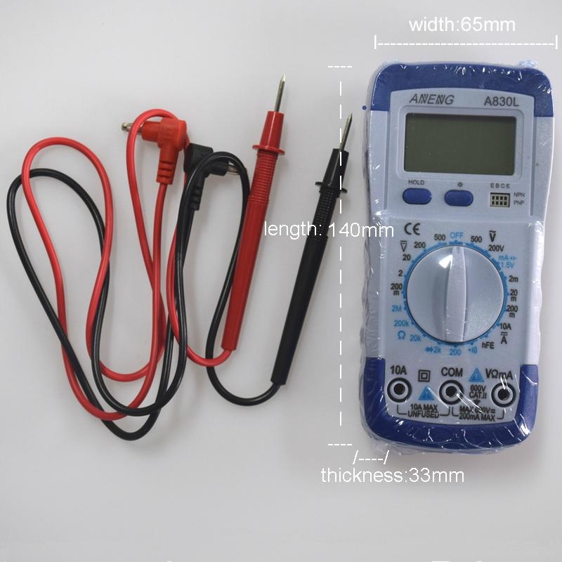 DMM Digital Multimeter A830L Ammeter Multitester Voltmeter Megohmmeter ...